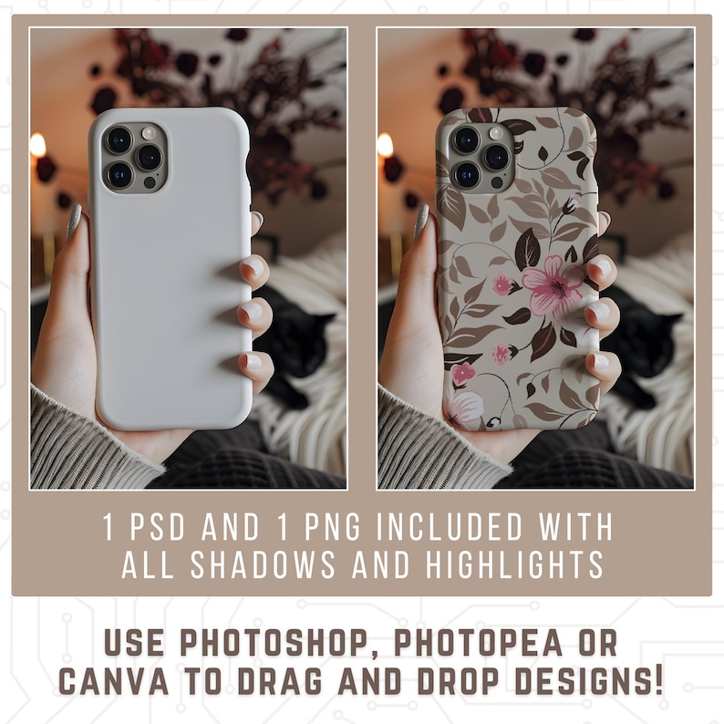 IPhone 15 Pro Max Case Mockup, iPhone Case Template, PSD Mockup, Canva ...