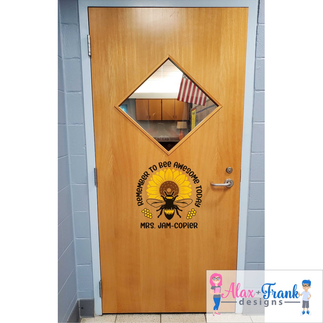 Bee Awesome Decal | Door Decal | Classroom Décor | Wall Decal | Teacher ...