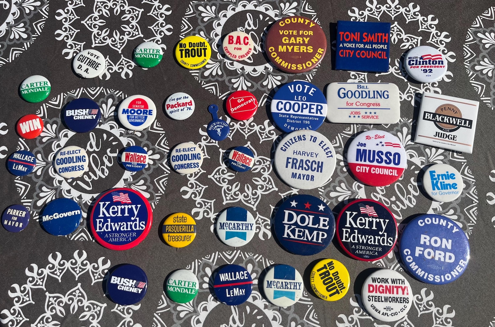 38 Vintage Political Campaign Pins Pin Bsck Buttons 60’s 70’s 80’s 90’s ...