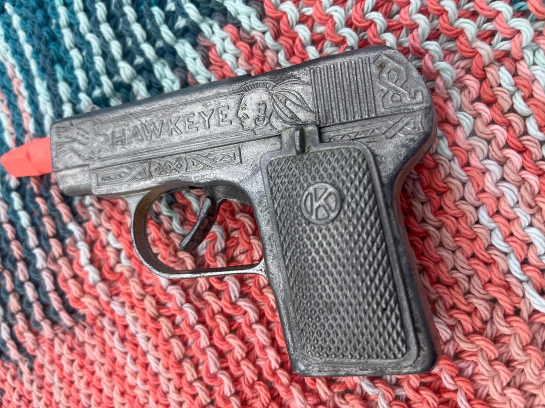 Vintage 1950s 60s Diecast Metal Kilgore Hawkeye Cap Gun Pistol Toy ...