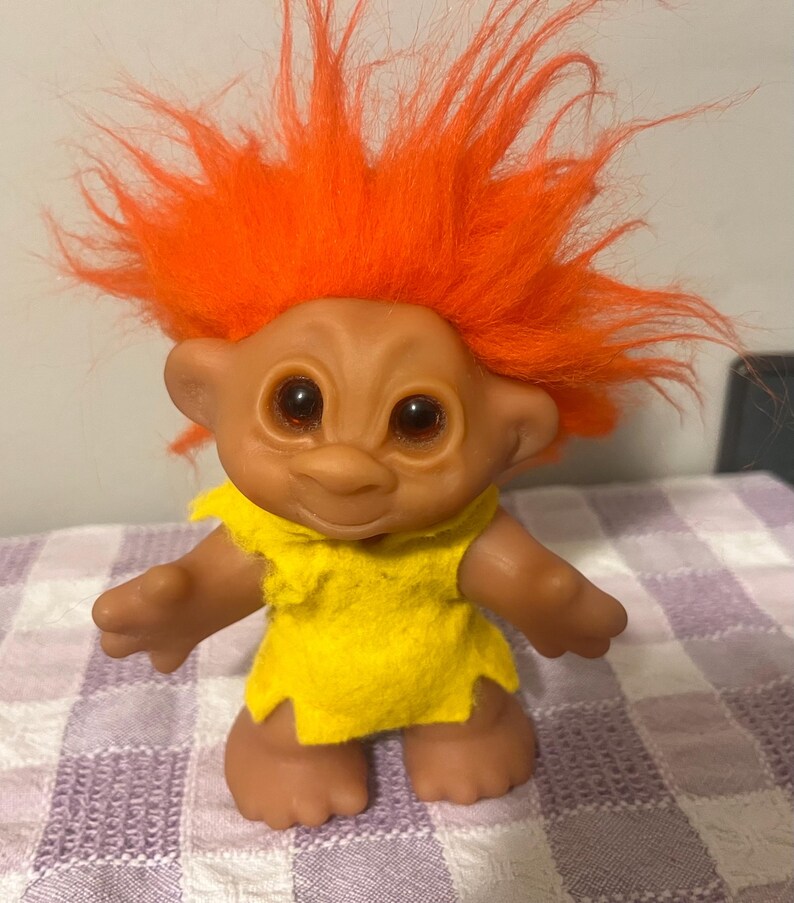Authentic Original Thomas TH Dam VTG 1967 Troll Doll Figure Orange Hair ...