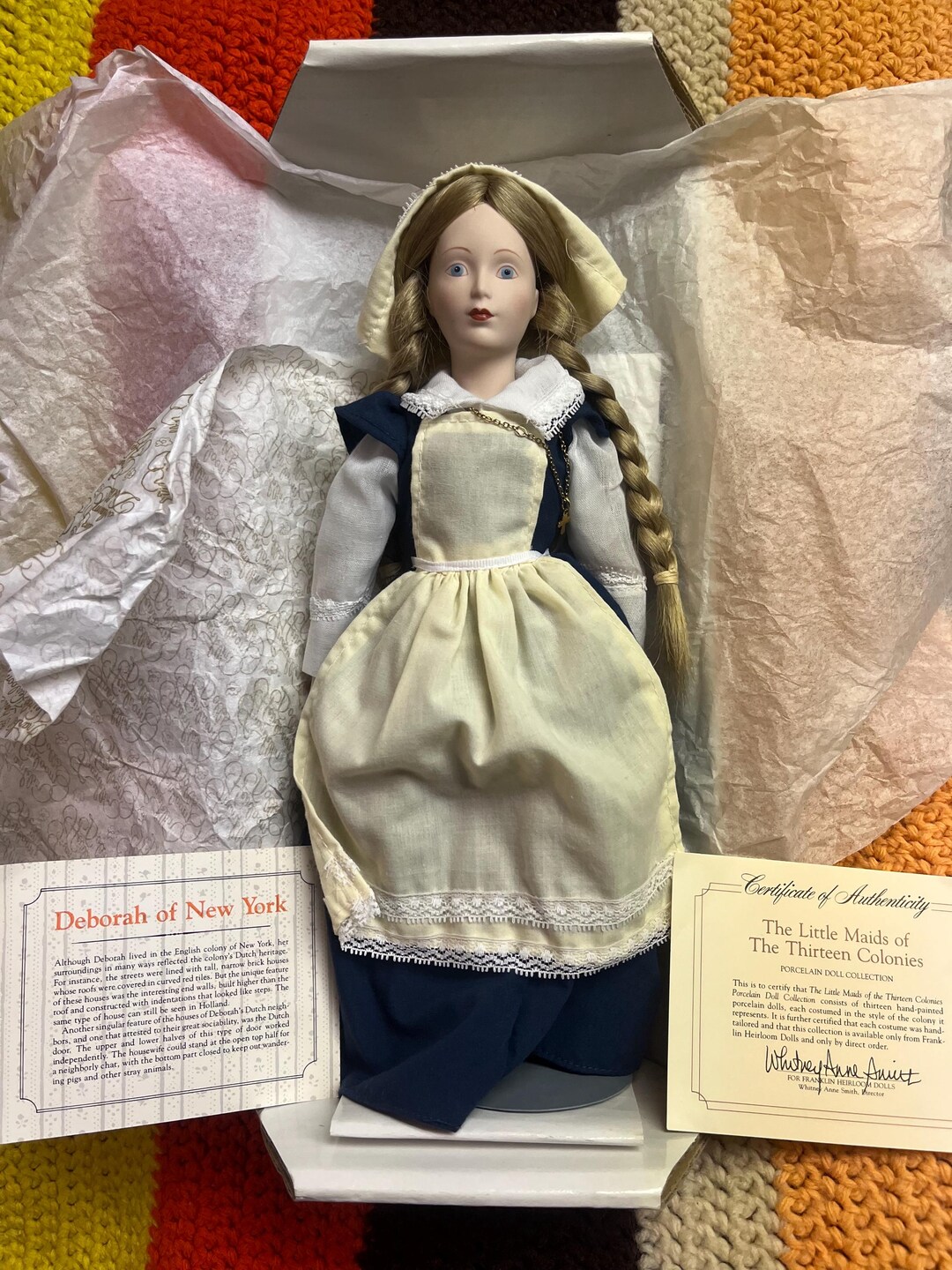 Franklin Mint Porcelain Collectors Doll Deborah of New York Little ...