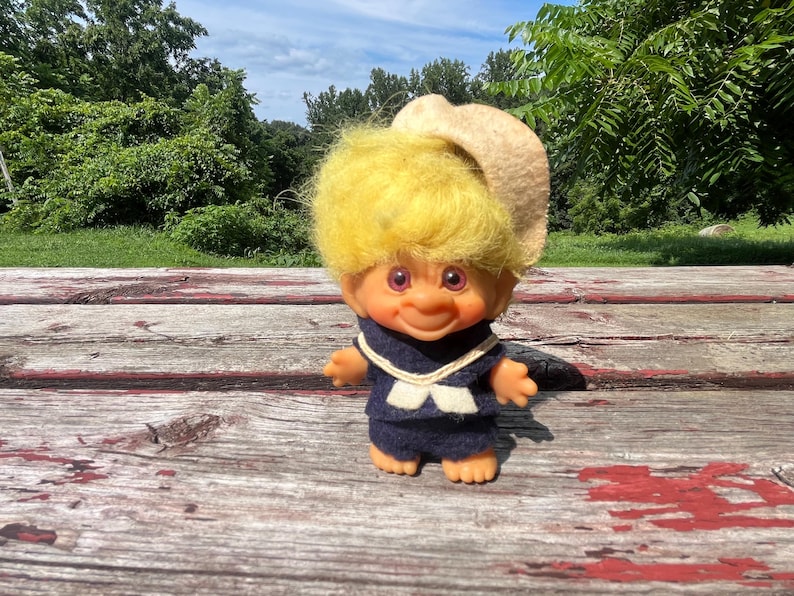 Original Troll Dolls Vintage 1960’s Thomas Dam Small Large Real Wool ...