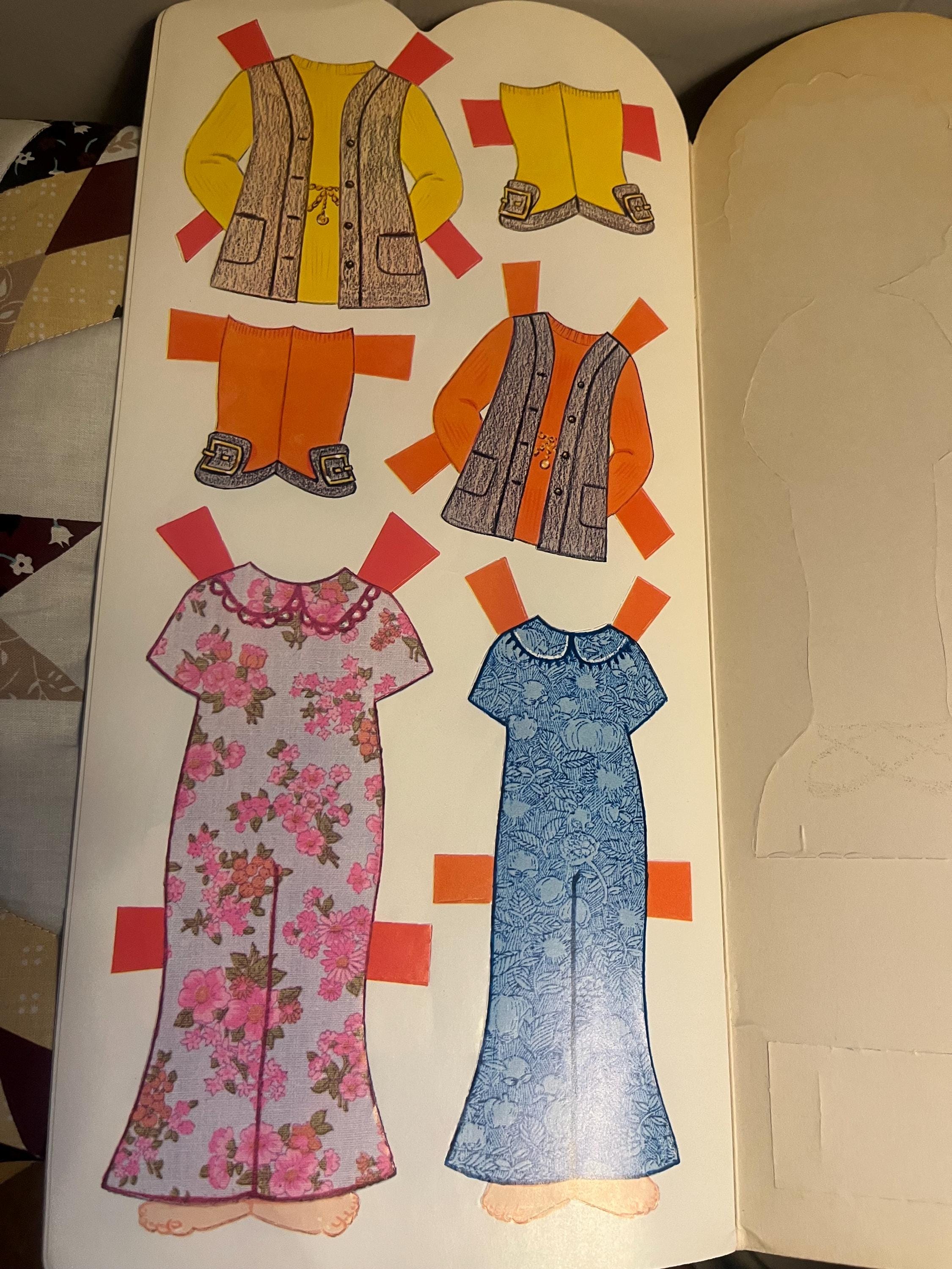 3 1960s 1970s Whitman Paper Doll Books Uncut & Cut Retro Fashion Dolls ...