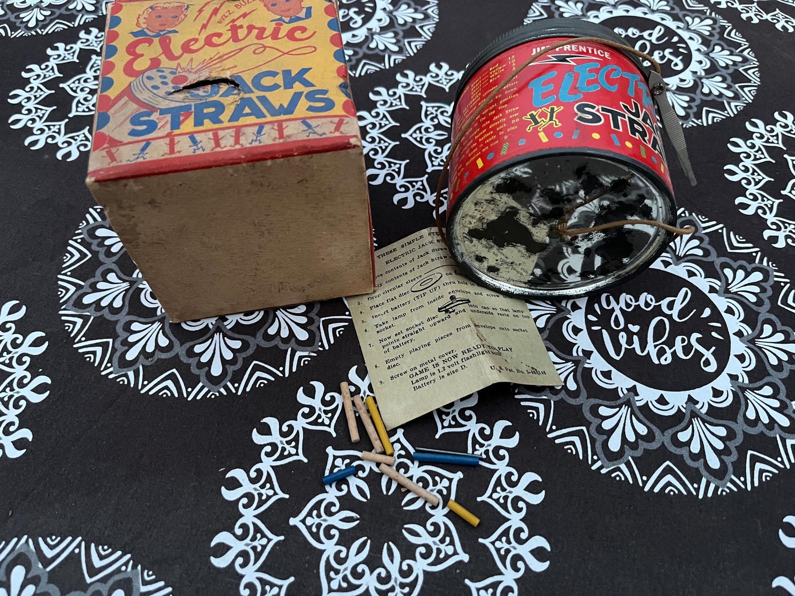 Vintage 1950’s Jim Prentice Electric Jack Straws Game Retro 50s ...