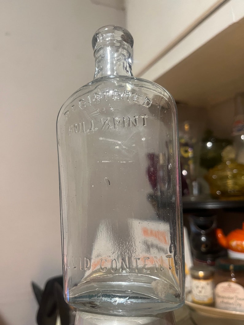 Antique Vintage Glass Bottles 3 Apothecary Medicine Jars Bunny Pint Vase Decor Old Retro Oddity ...