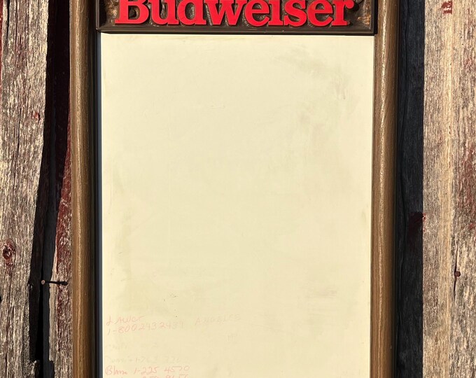 Vintage Large 1988 Budweiser Beer Sign Dry Erase Message Board Retro ...