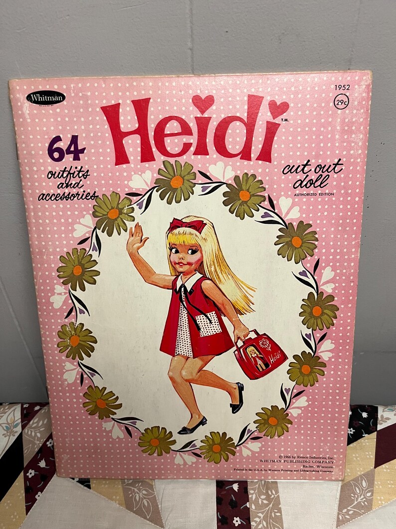 Vintage Original 1966 Heidi Whitman Paper Fashion Doll Hard to Find ...