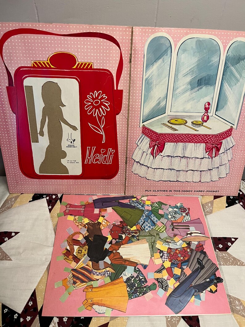 Vintage Original 1966 Heidi Whitman Paper Fashion Doll Hard to Find ...