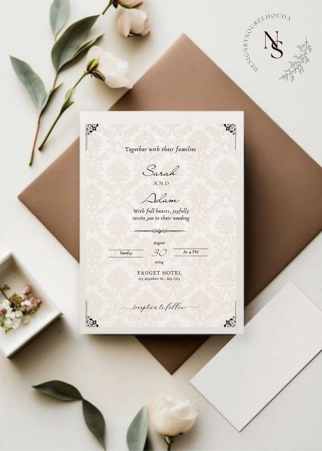Wedding Invitation Template, Printable Wedding Invitation, Wedding ...