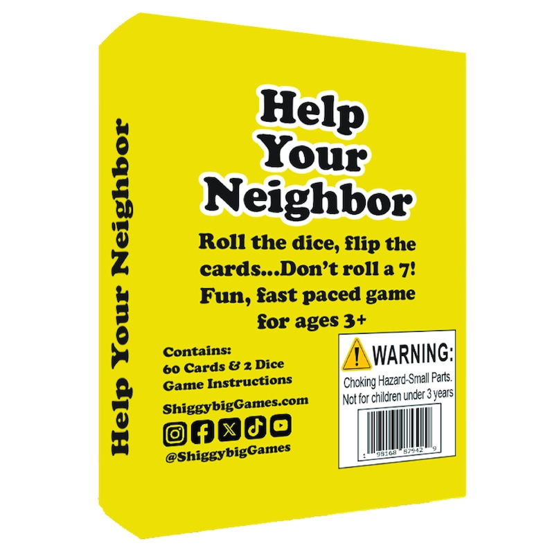 Help Your Neighbor Card and Dice Game - Fun Family Party Game - Etsy