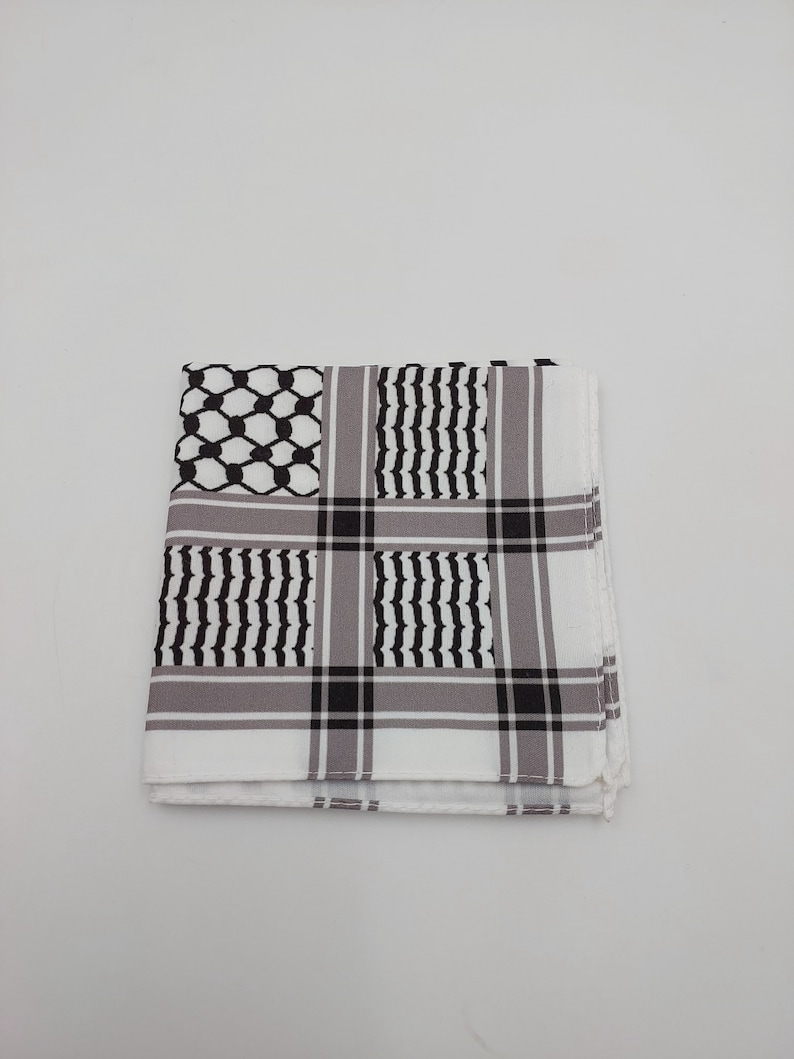 Keffiyeh Bandanas - Palestinian Bandana - Black White Palestinian ...
