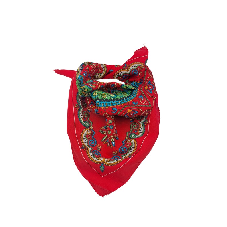 Bandana Scarf, Paisley Design Scarf, Vibrant Color, High Quality ...
