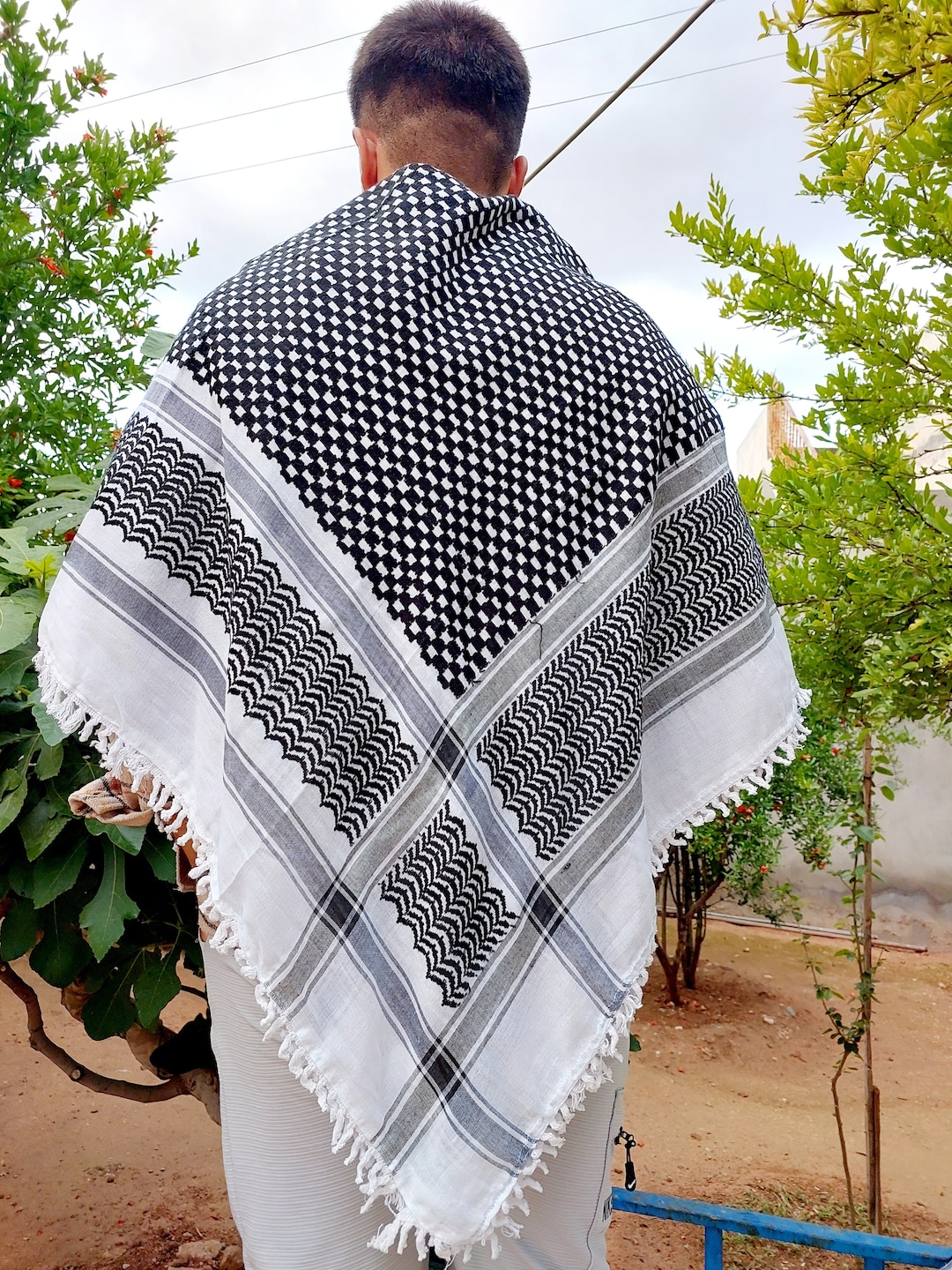 Palestine Keffiyeh Kufiya Scarf Traditional Shemagh Arafat Hatta Arab ...