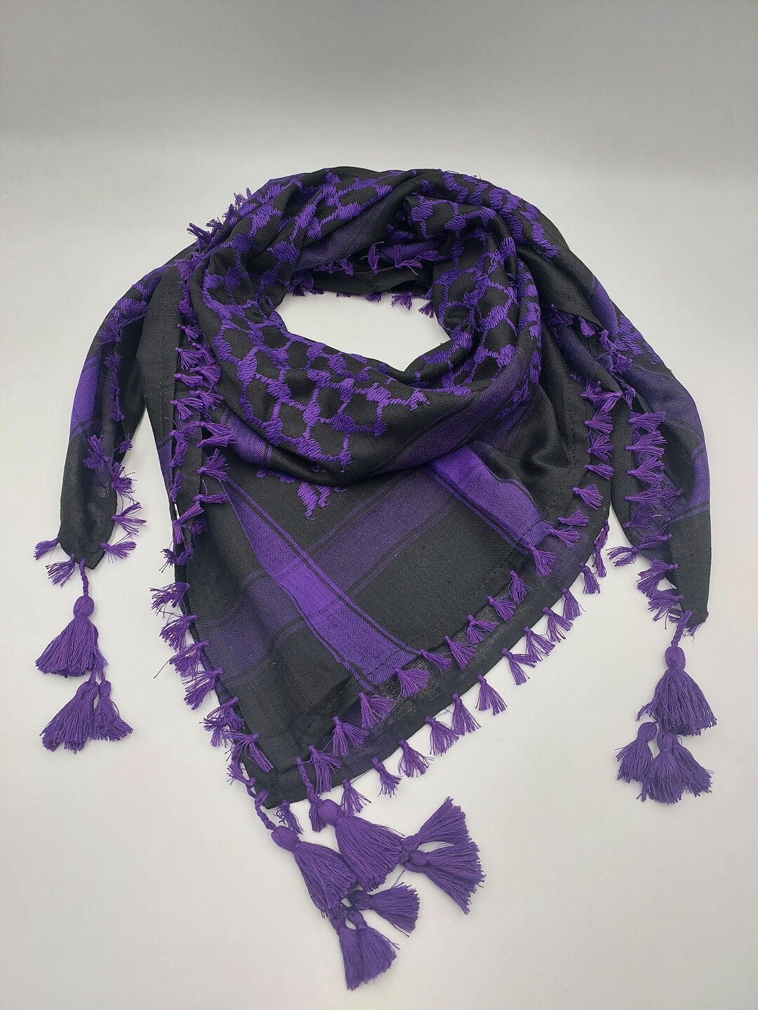 Keffiyeh Palestinian Scarf Style,traditional Shemagh With Tassels ...