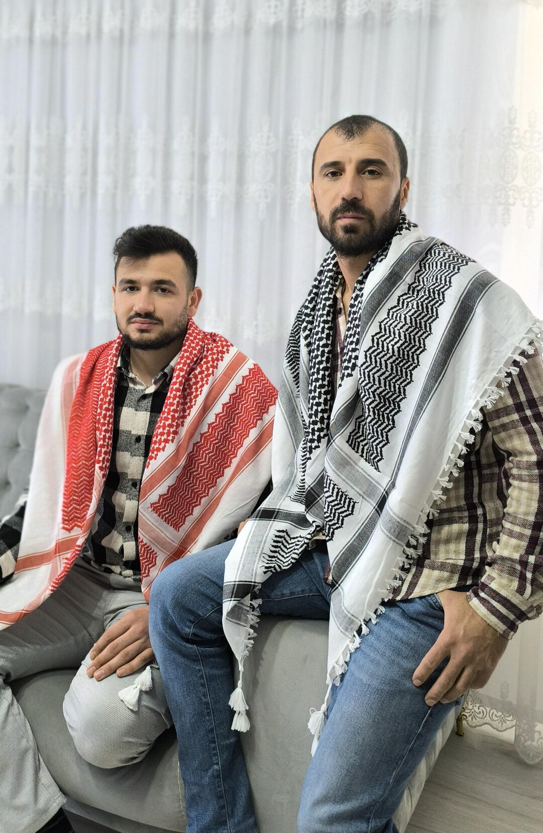 Palestinian Keffiyeh Kufiya Scarf Traditional Shemagh Arafat Even Arab ...