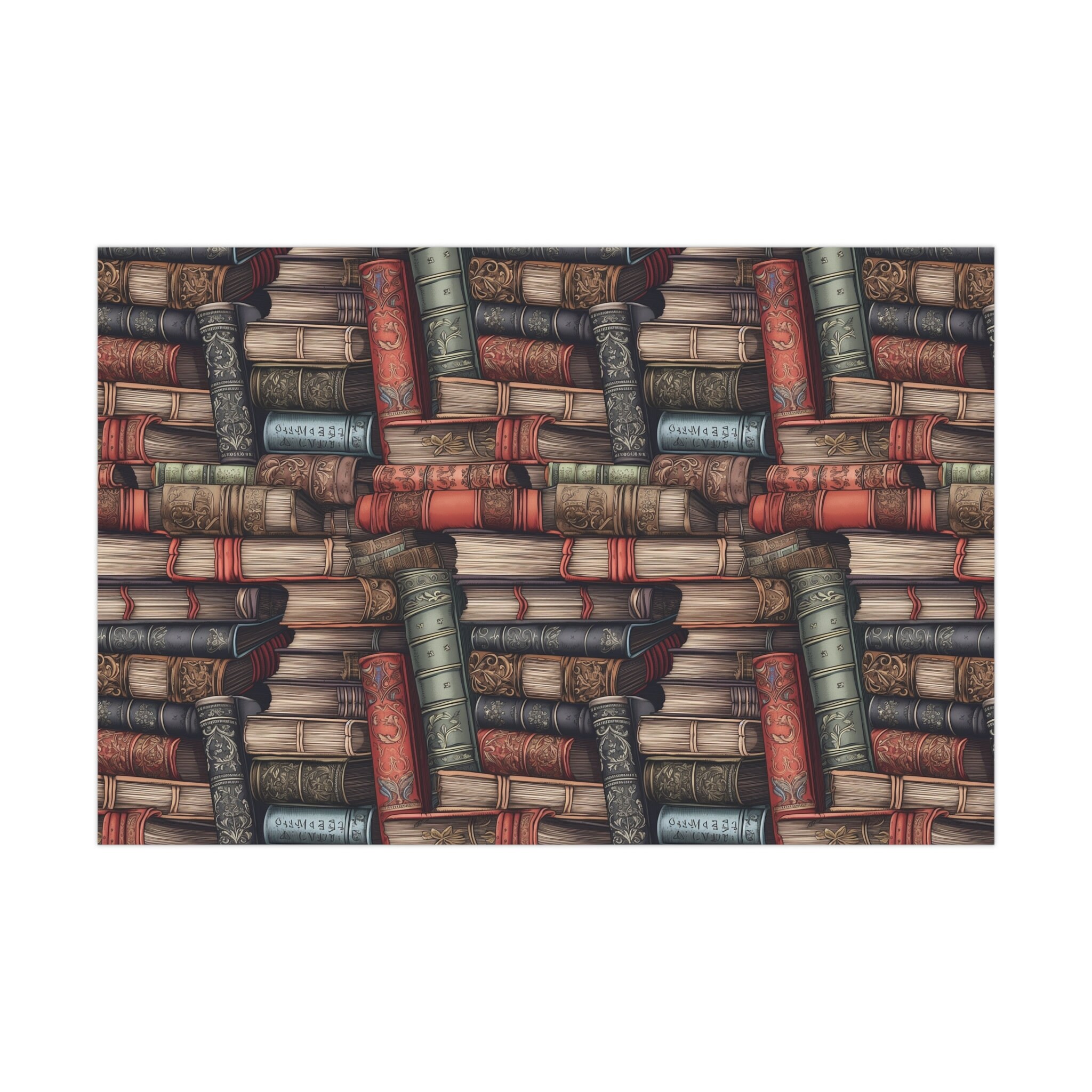 Special Book Wrapping Paper, Holiday Librarian Gift Wrap, Bookworm ...