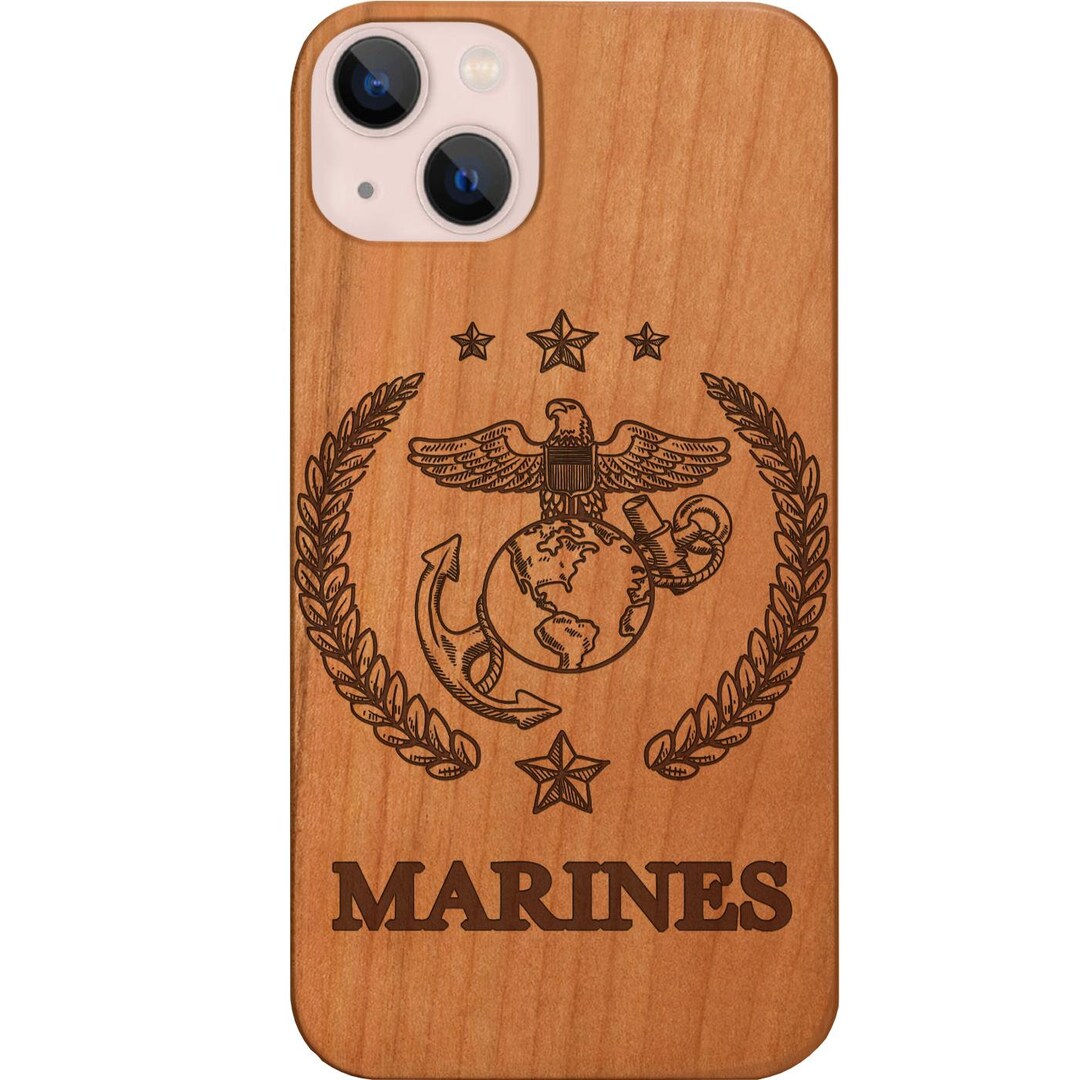 U.S. Marines Engraved Phone Case for iPhone Models and Samsung Phones ...