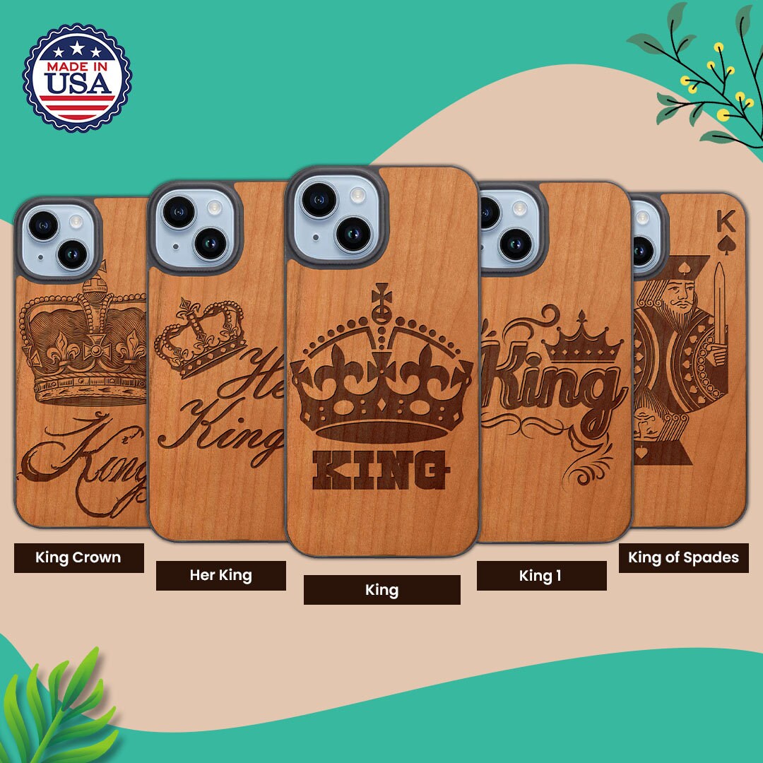 OTTOPRO Premium Cherry Wood Case - King - Engraved - Magsafe Wood Phone ...