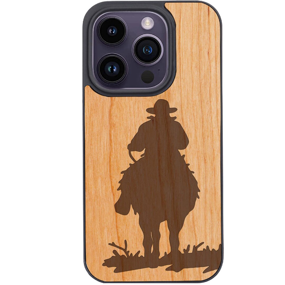 OTTOPRO Premium Cherry Wood Case - Cowboy - Engraved - Magsafe Wood ...