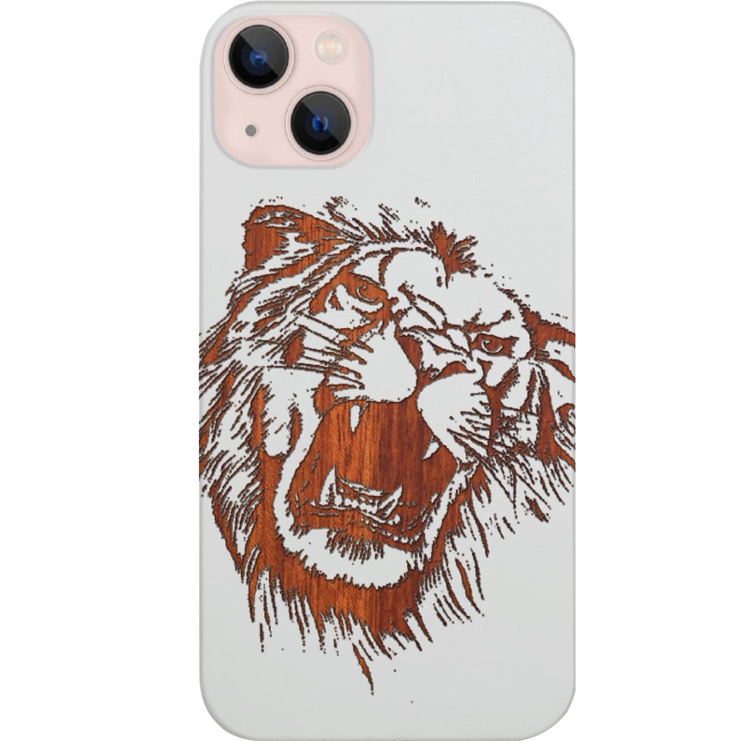 Lion Face - Wild Wood Phone Case for iPhone Models and Samsung Phones ...