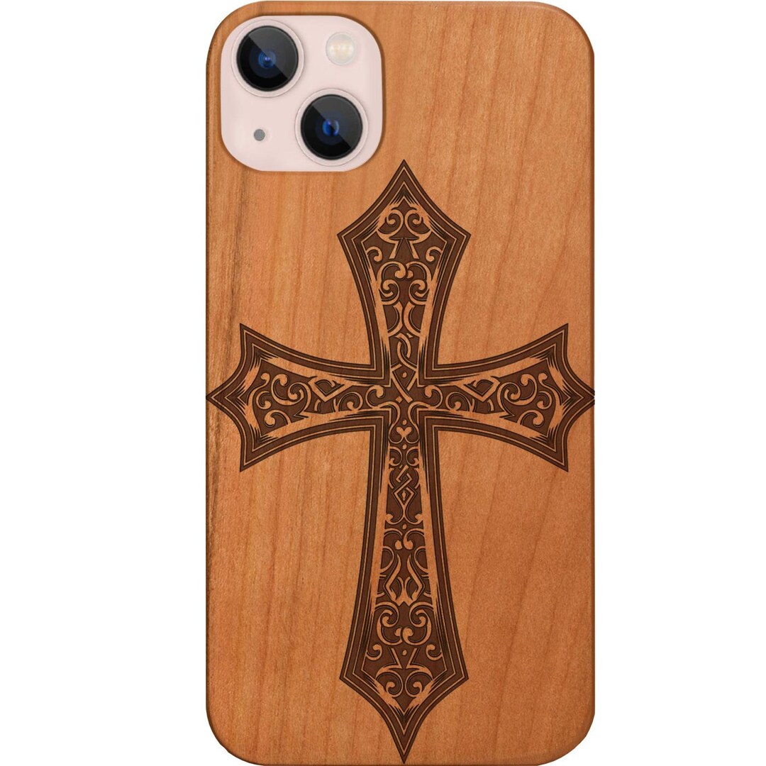 Cross Wood Phone Case for iPhone Models and Samsung Phones | Jesus ...