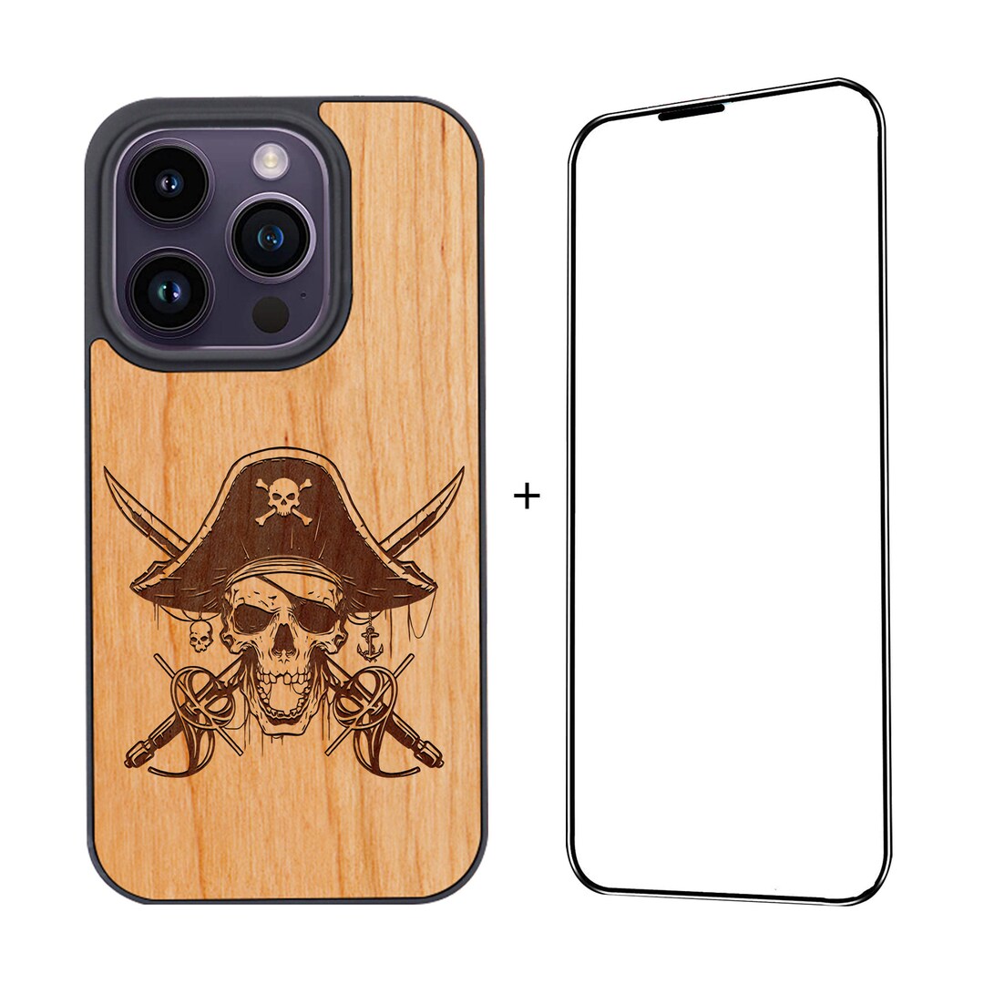 OTTOPRO Premium Cherry Wood Case - Pirate - Engraved- Magsafe Wood ...