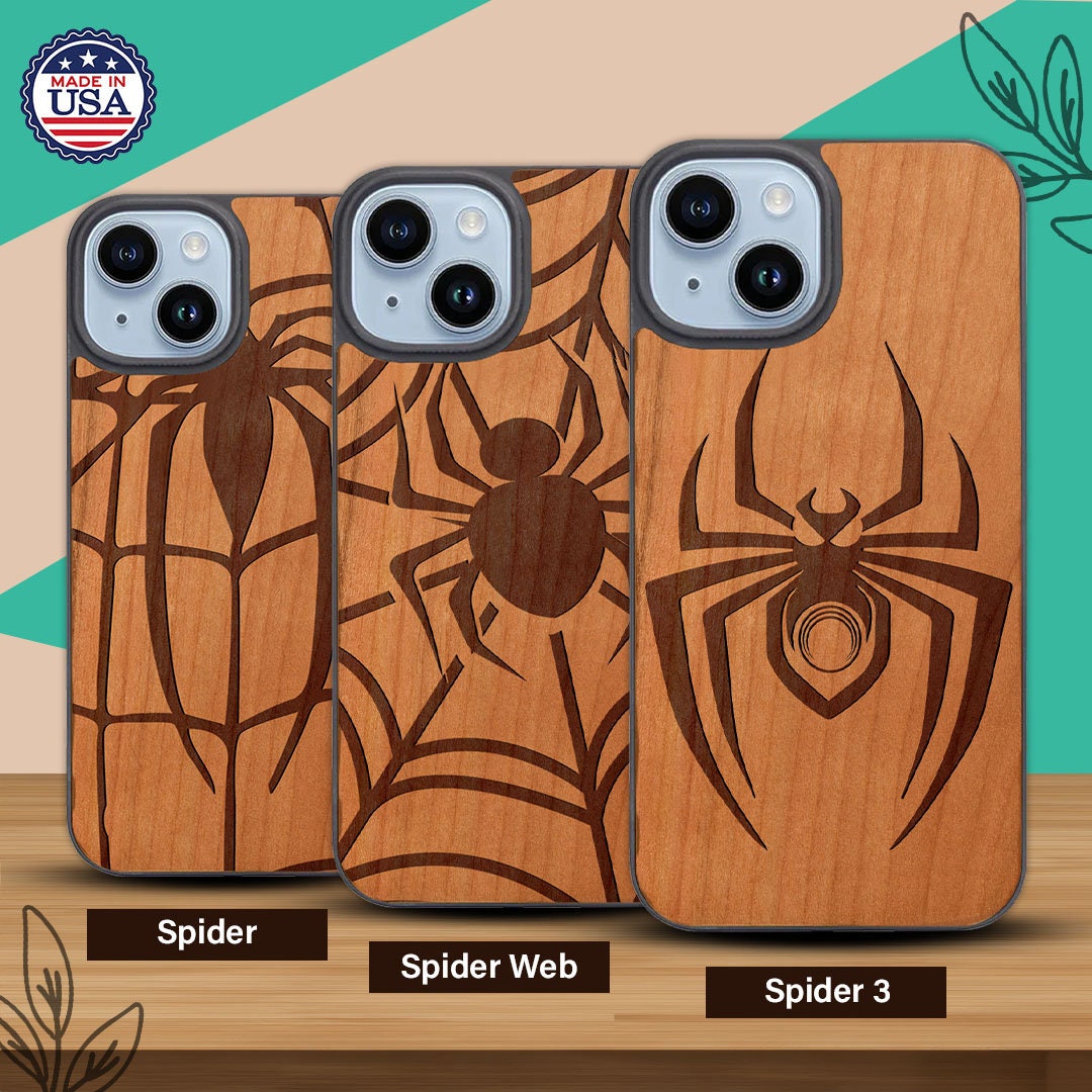 OTTOPRO Premium Cherry Wood Case - Spider - Tarantula - Engraved ...