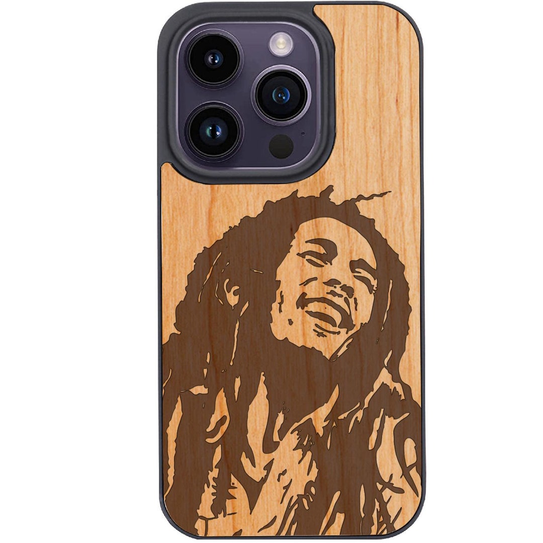 OTTOPRO Premium Cherry Wood Case Bob Marley Engraved Magsafe Wood Phone ...