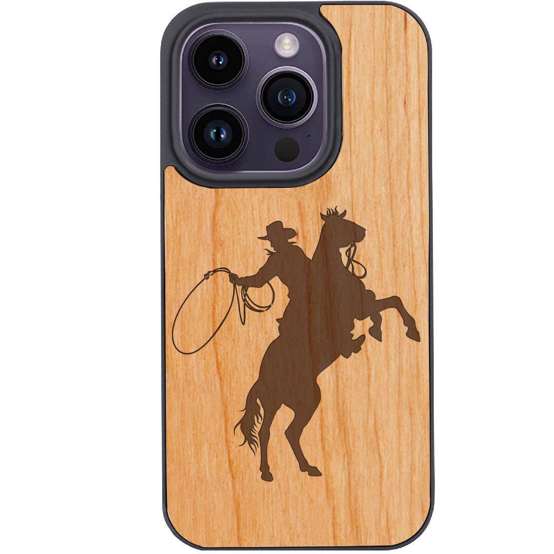 OTTOPRO Premium Cherry Wood Case - Cowboy - Engraved - Magsafe Wood ...