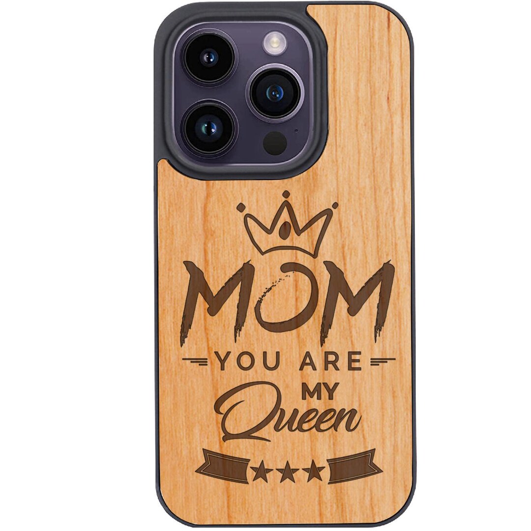OTTOPRO Premium Cherry Wood Case - Mom - Mother - Engraved- Magsafe ...