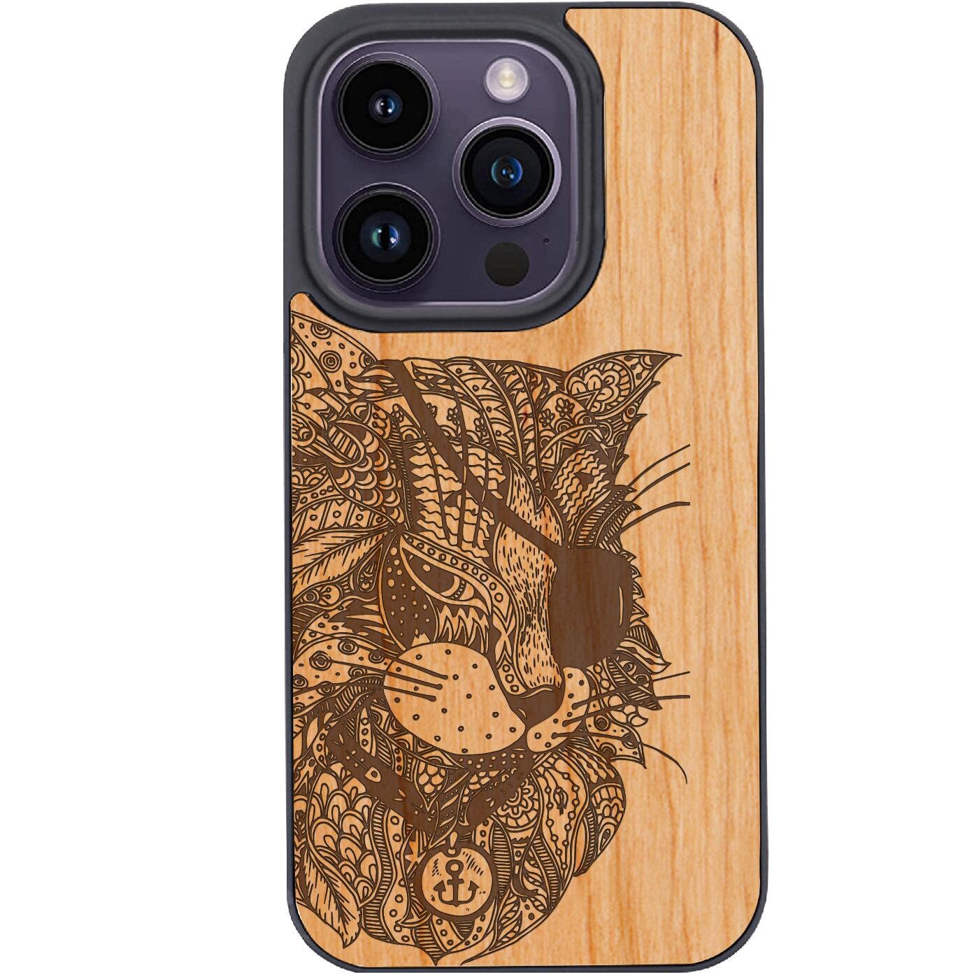 OTTOPRO Premium Cherry Wood Case - Pirate - Engraved- Magsafe Wood ...