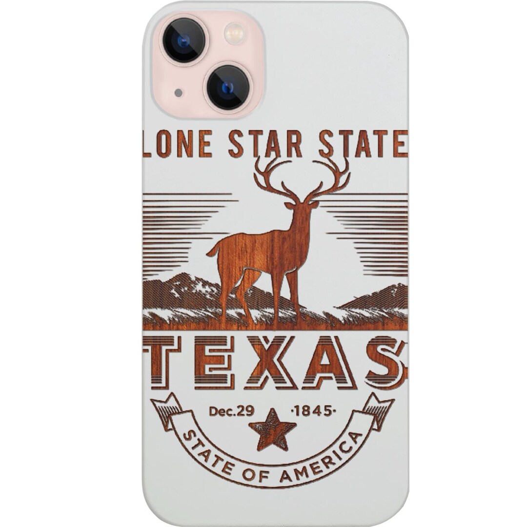 Texas Engraved Wood Phone Case for iPhone Models and Samsung Phones ...
