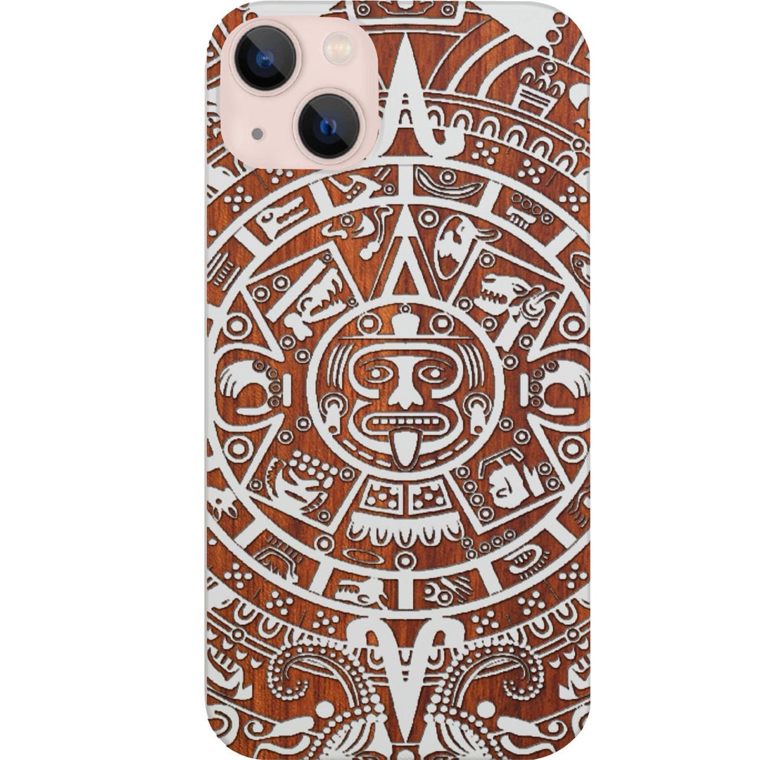 Mayan Calendar Wood Phone Case for iPhone Models and Samsung Phones ...