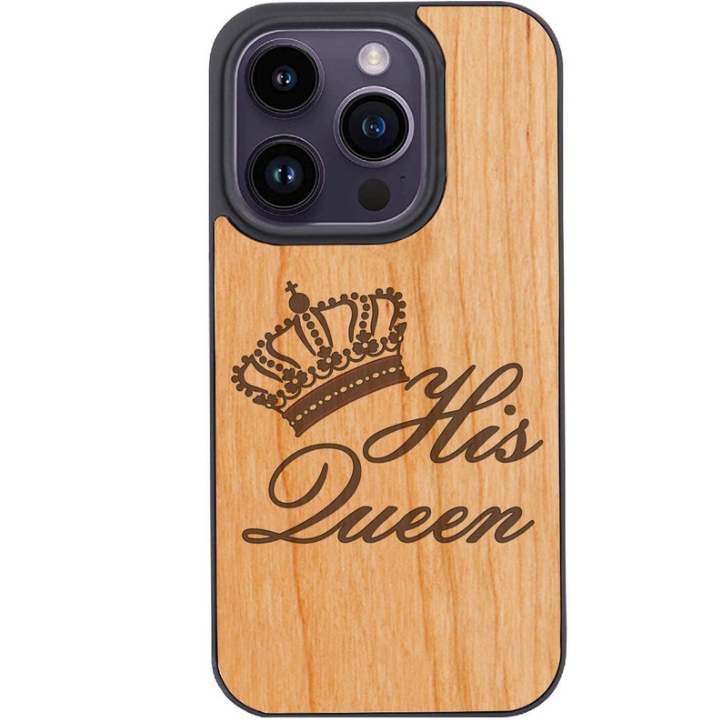 Buy OTTOPRO Premium Cherry Wood Case Queen Engraved Magsafe Wood Phone ...