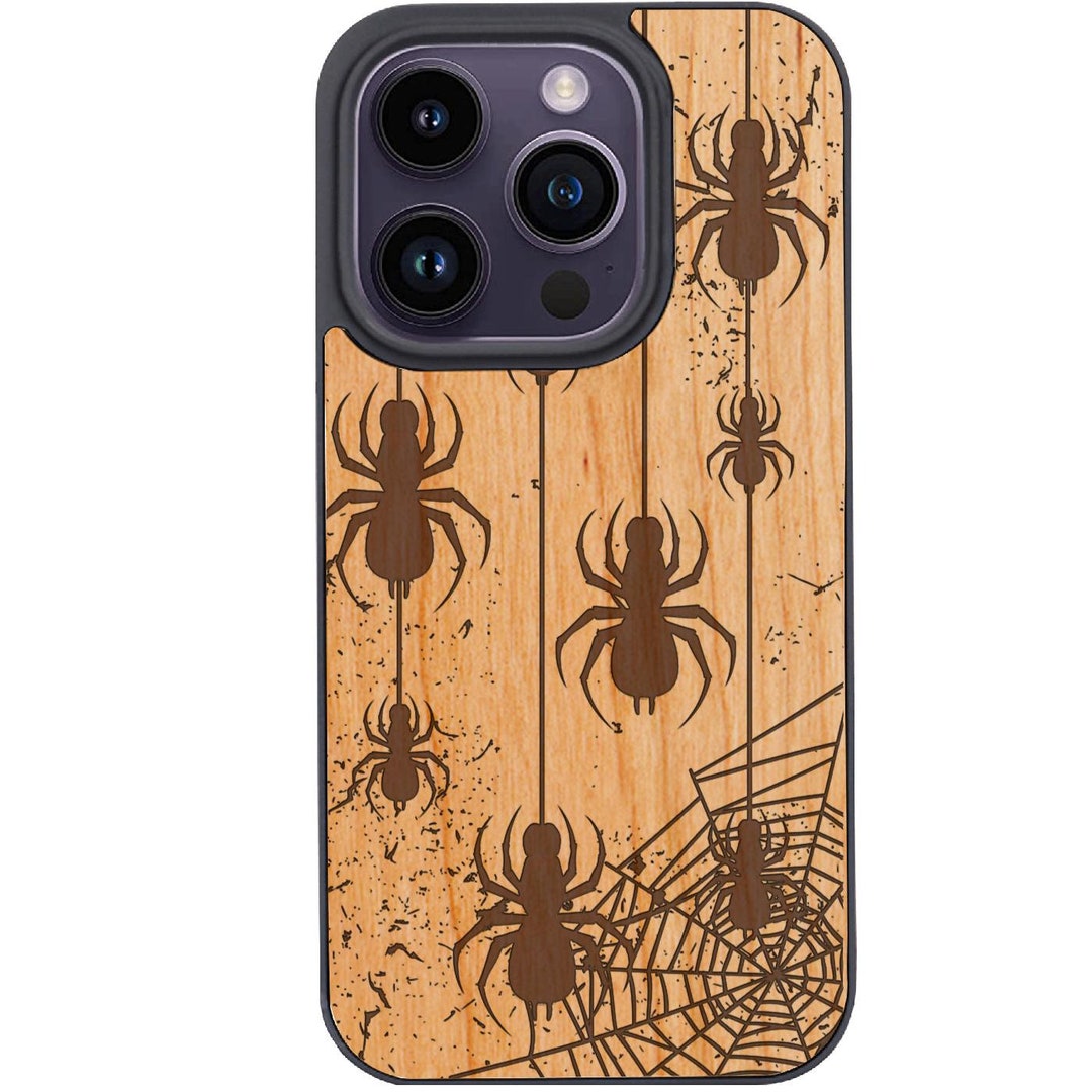 OTTOPRO Premium Cherry Wood Case - Spider - Tarantula - Engraved ...