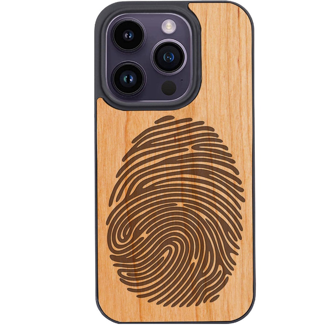 OTTOPRO Premium Cherry Wood Case - Fingerprint - Engraved - Magsafe ...