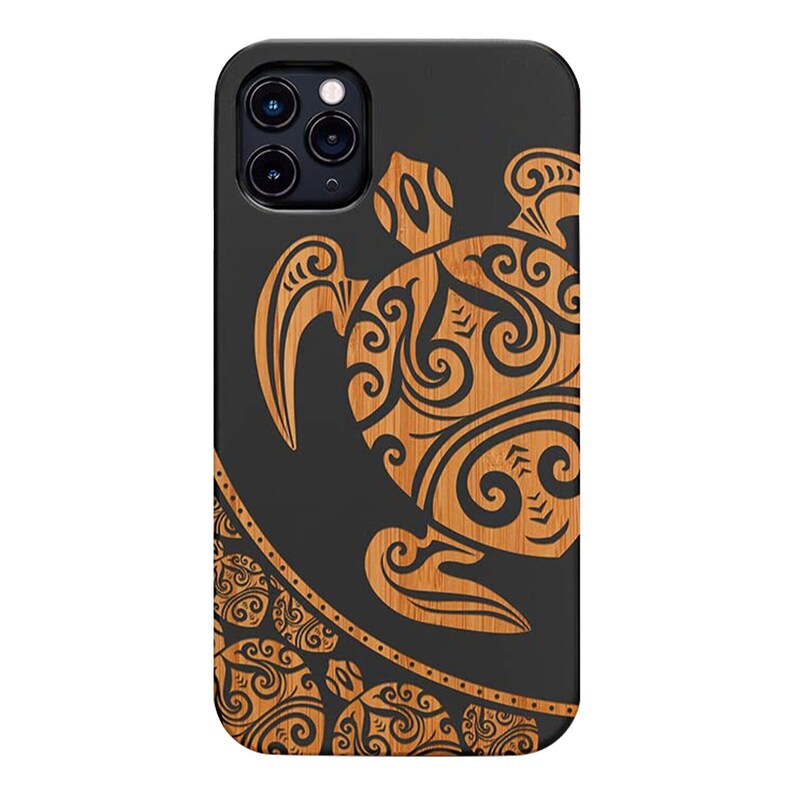 Hawaiian Turtle Wood Phone Case for iPhone Models and Samsung Phones ...