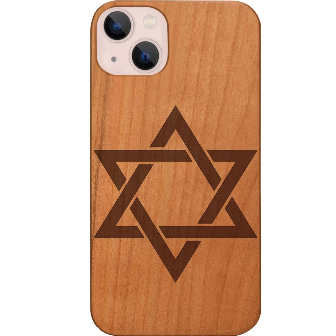 Star of David Engraved Phone Case for iPhone Models and Samsung Phones ...