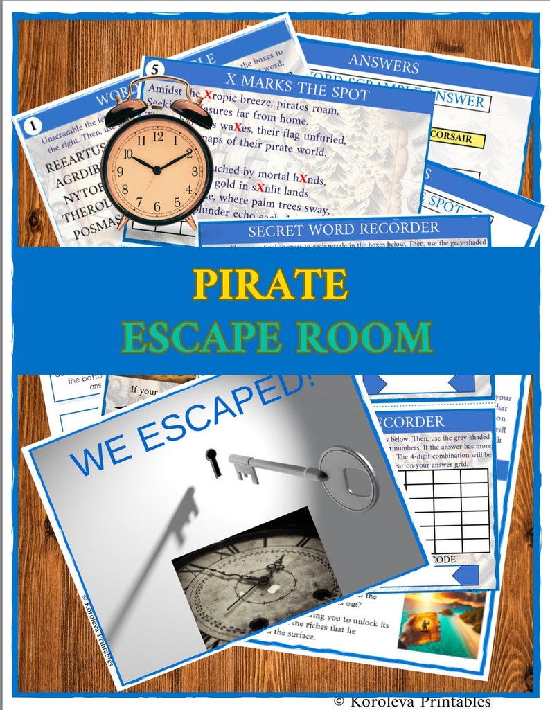 Pirate Treasure Escape Room - Etsy