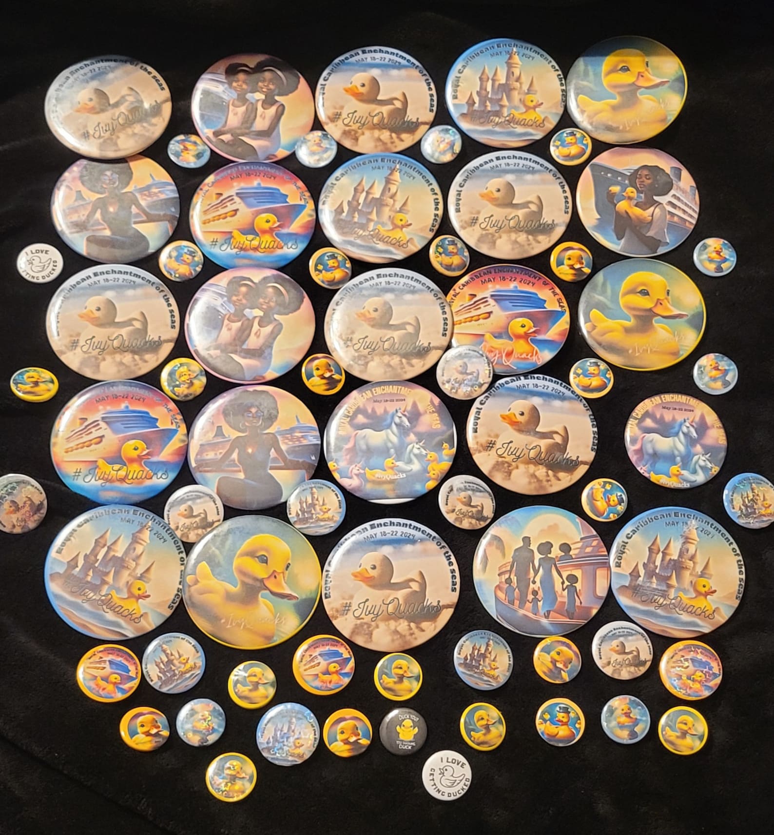 Custom Holiday Cruising Duck Buttons and Bottle Openers (with Magnets ...