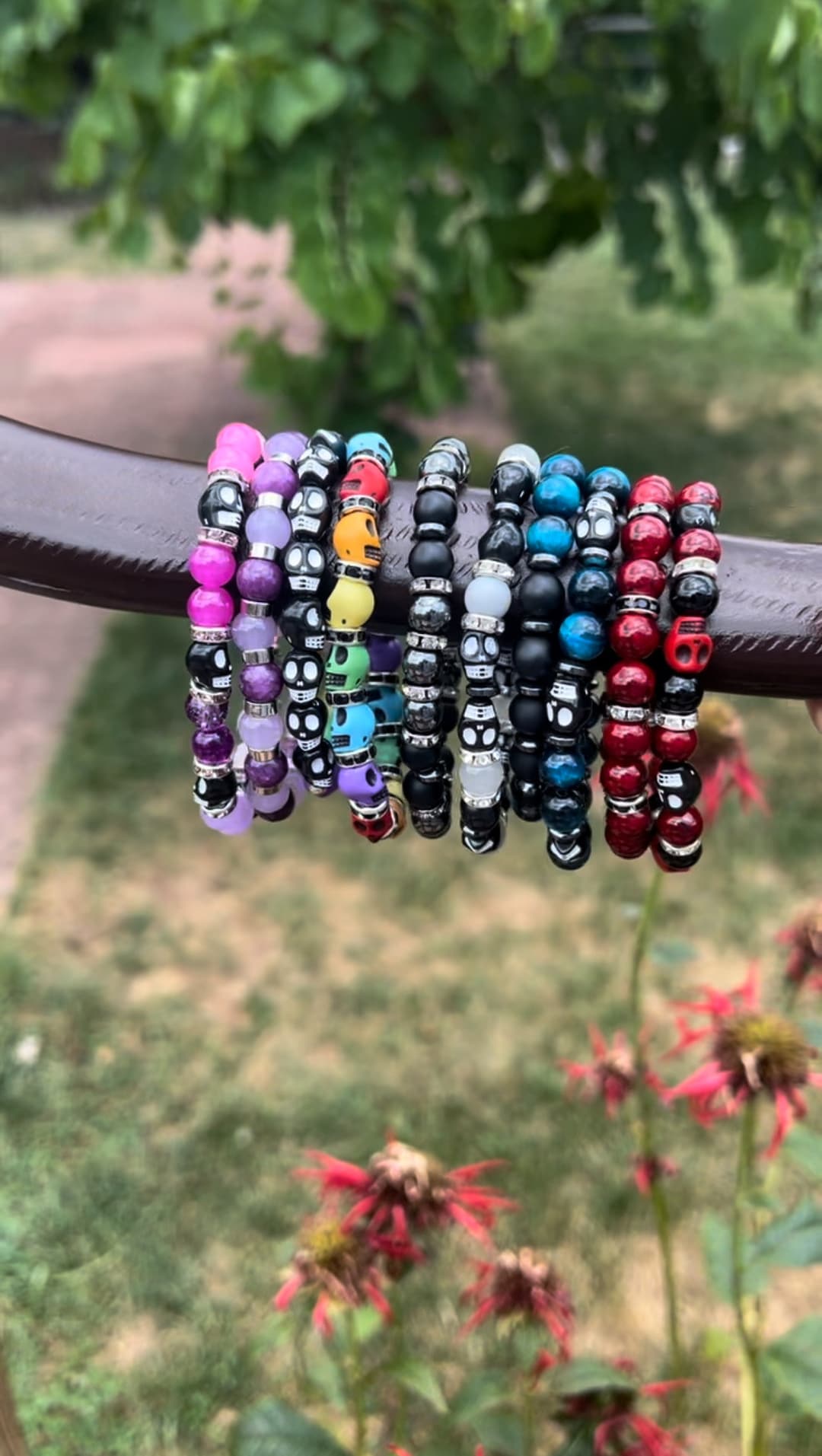 Skull Gothic Alternative Horror Beaded Bracelets - Etsy