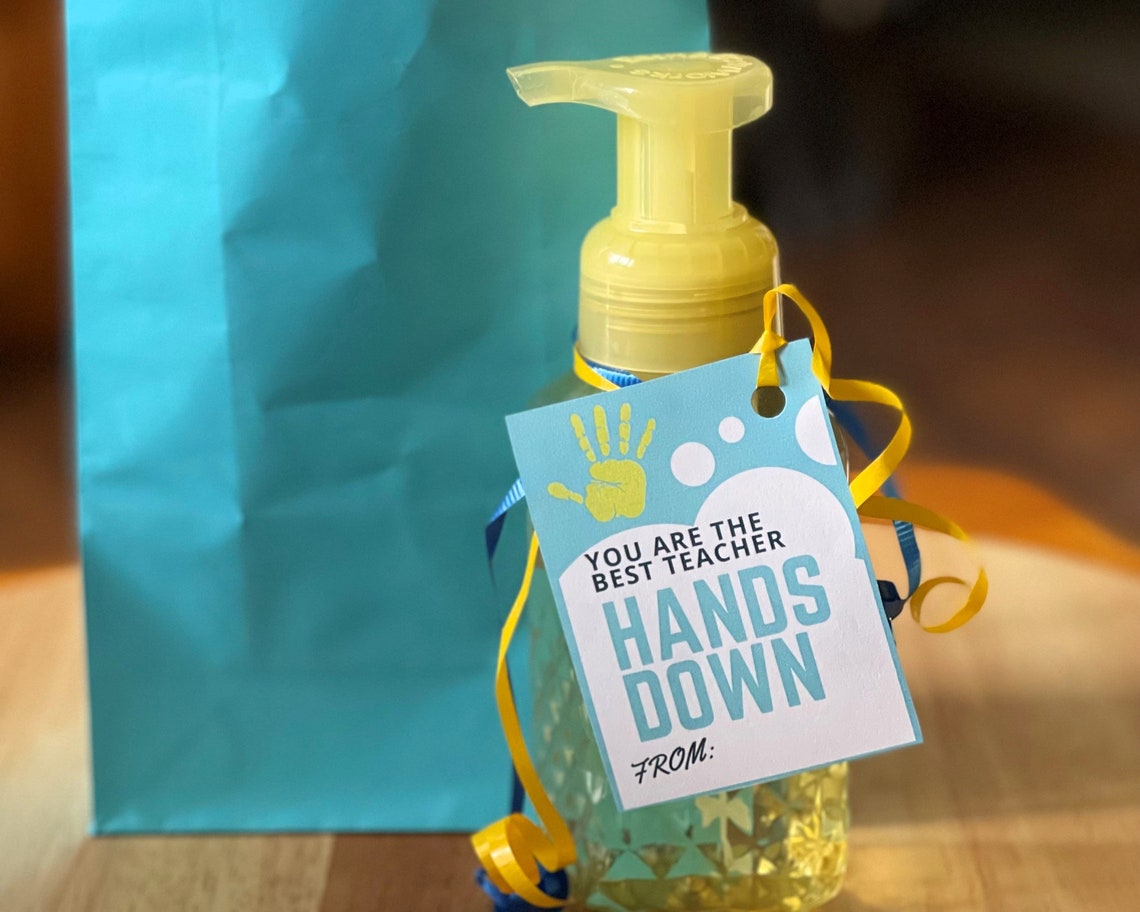 Hands Down Best Teacher Gift Tags, Teacher Thank You Gift Tag, Thank ...