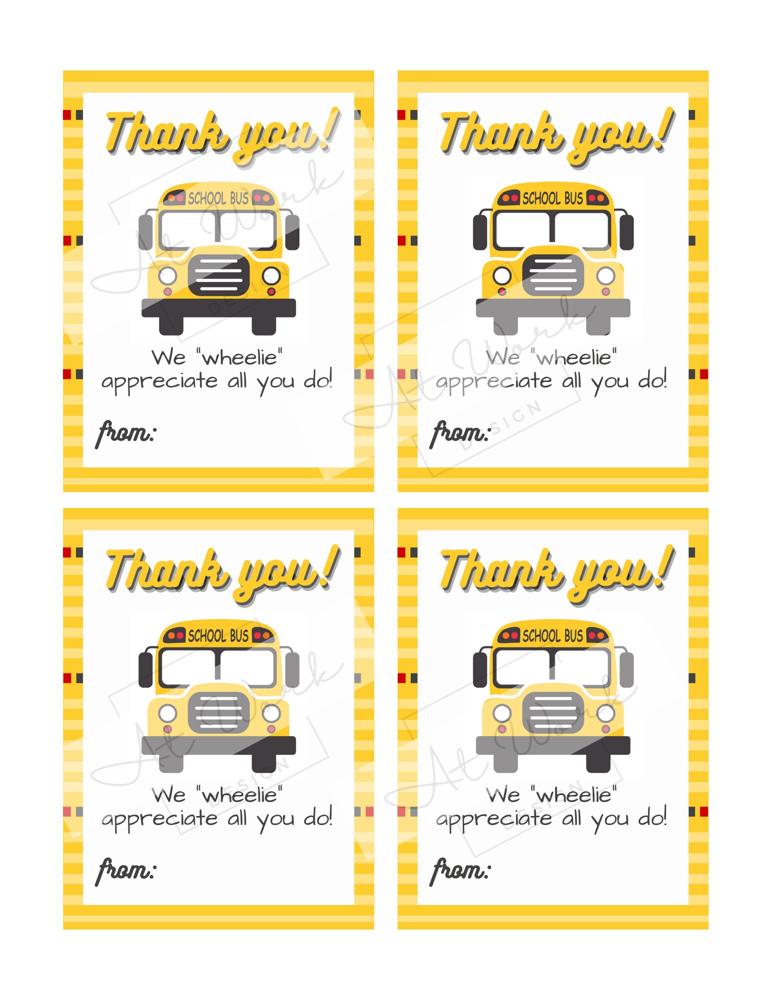 Bus Drivers, School Transportation, Monitors, Thank You Appreciation ...