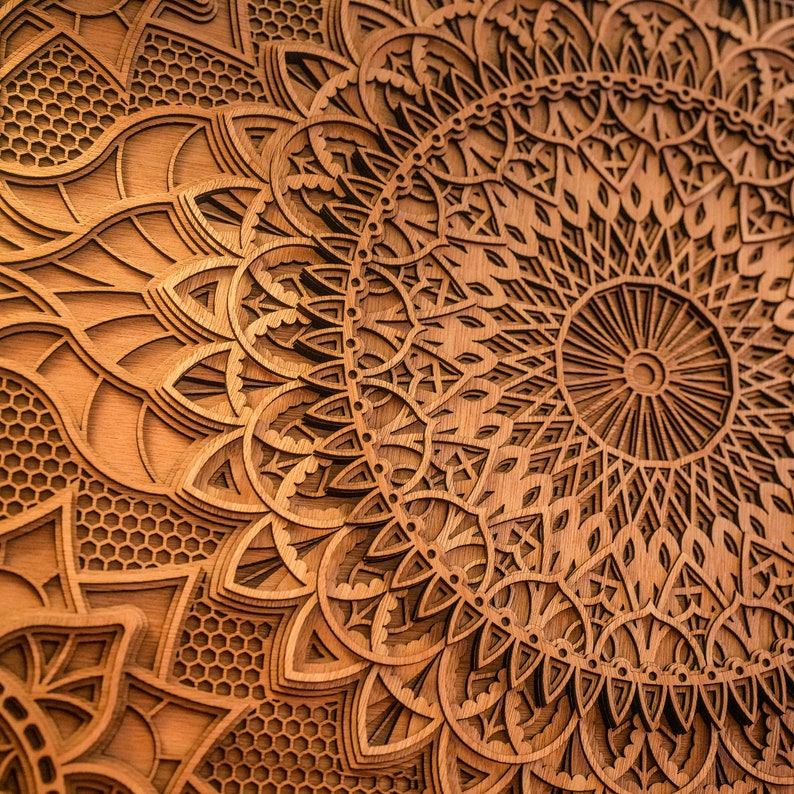 Framed Mandala 3D Layered Wood Art - Etsy