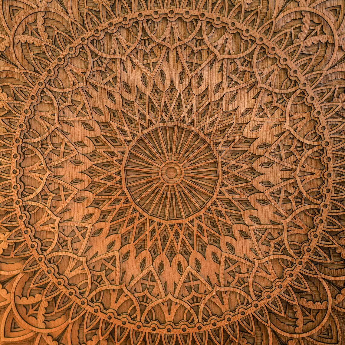 Framed Mandala 3D Layered Wood Art - Etsy
