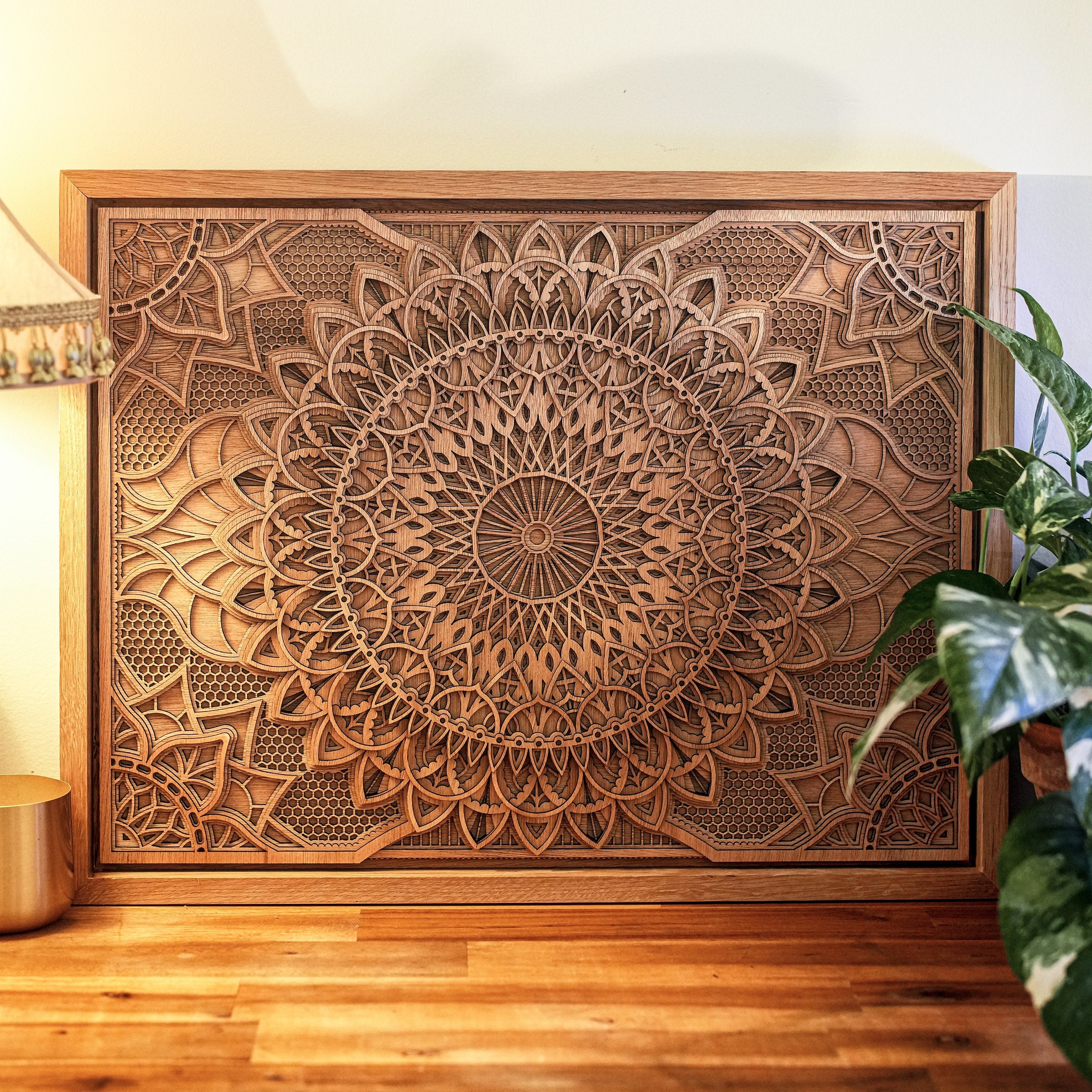 Framed Mandala 3D Layered Wood Art - Etsy