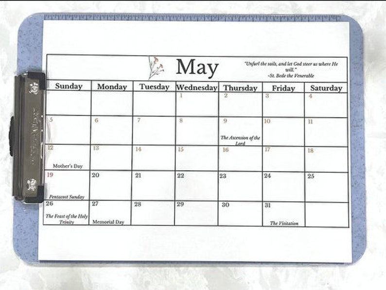 2025 Printable Liturgically Correct Calendar - Etsy