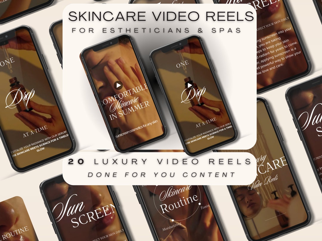 Video Reel Templates for Skincare, Instagram Reel Template, Luxury ...