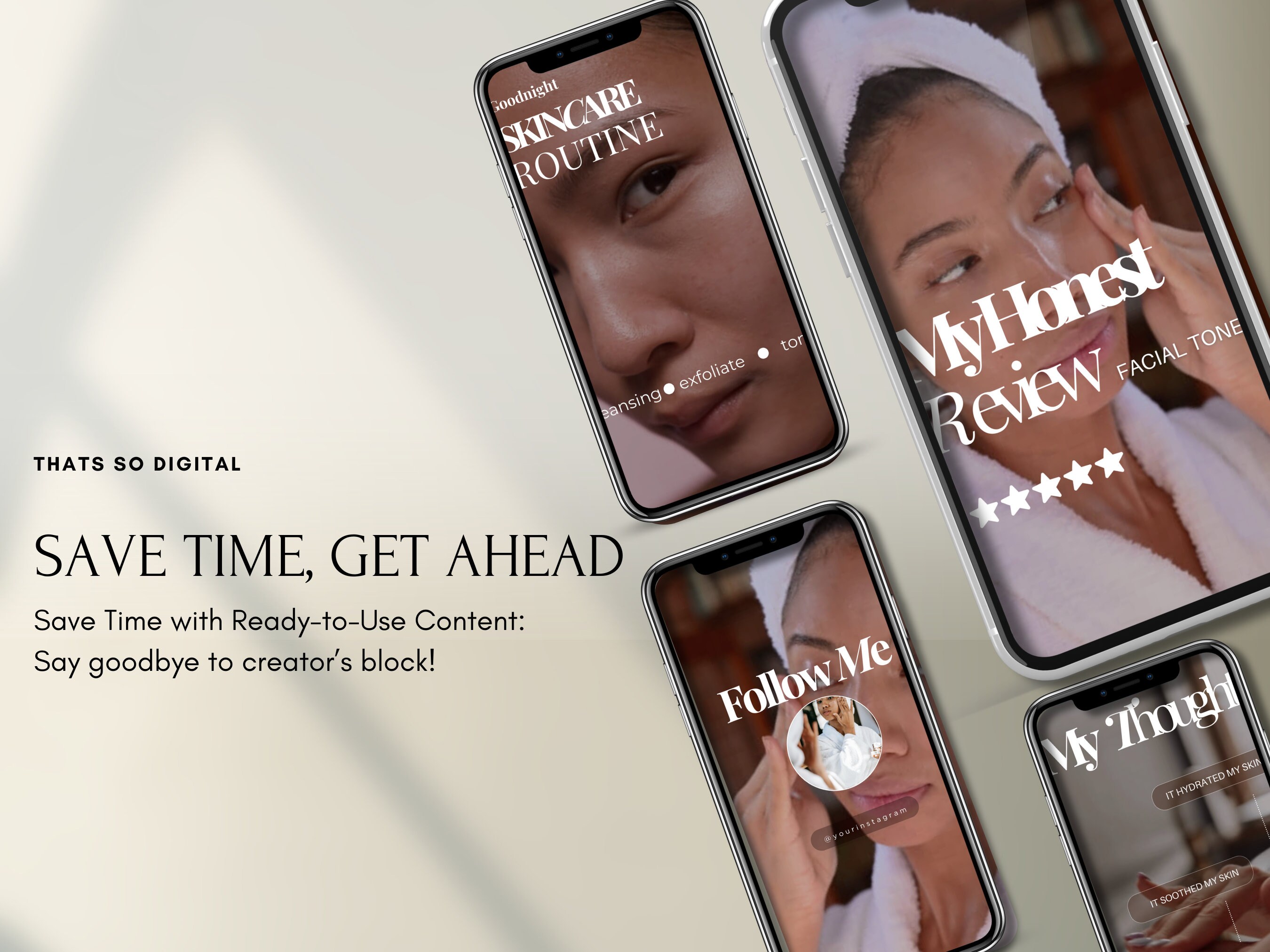 Skincare Video Reel Templates Canva, Instagram Reel Template, Luxury ...
